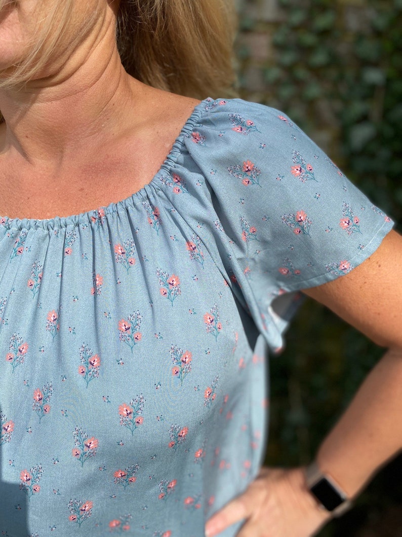 Gracie Gathered Top SEWING PATTERN UK sizes 10-28 | Etsy