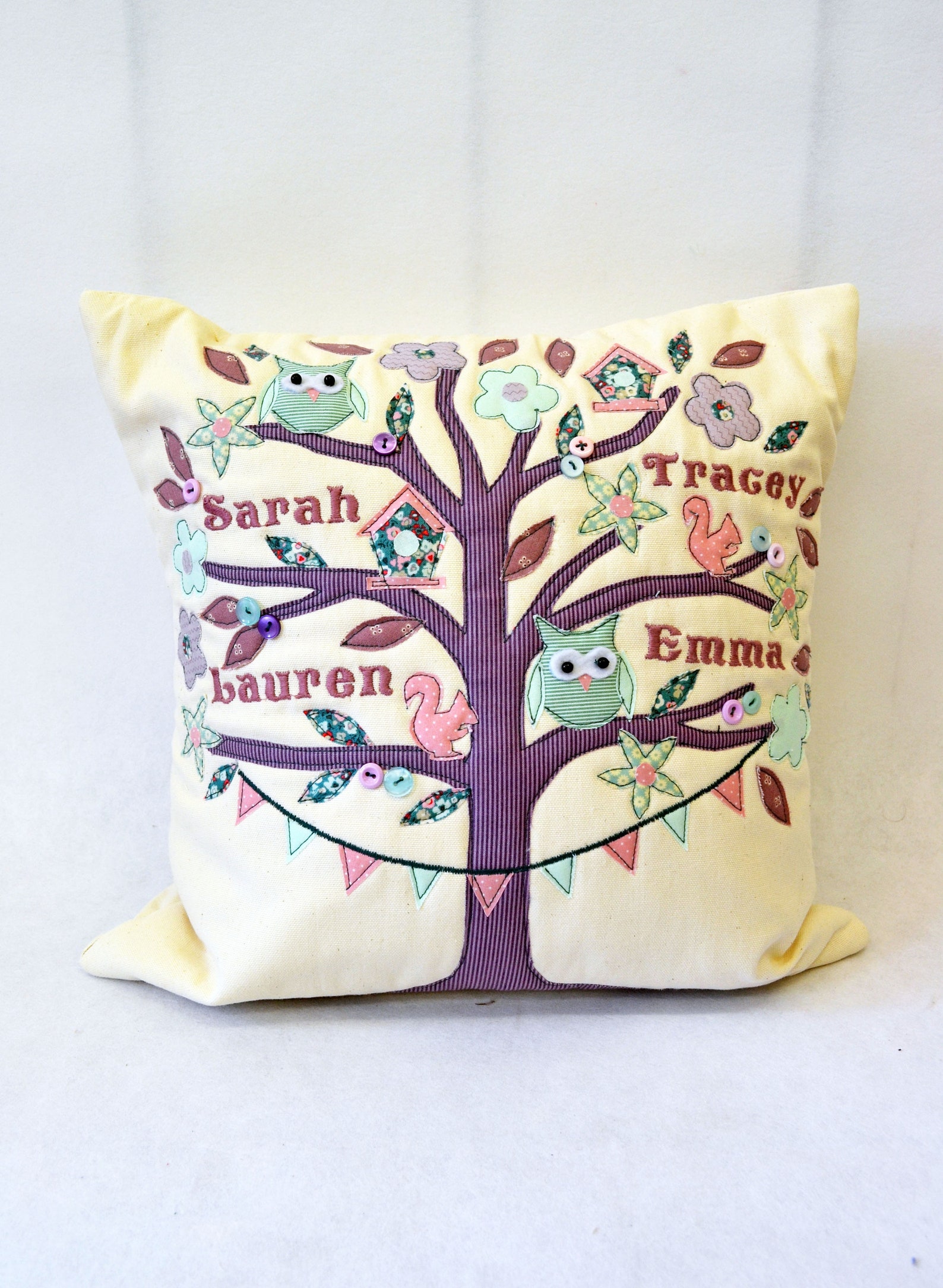 Family Tree Applique Cushion SEWING PATTERN - Etsy