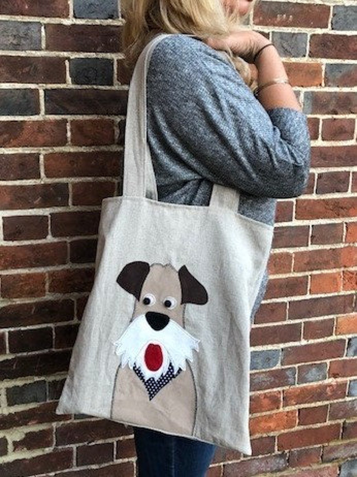 Dog Applique Tote Bag SEWING PATTERN | Etsy