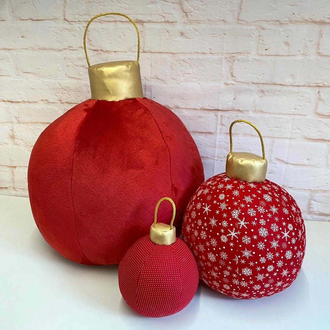 PDF DIGITAL DOWNLOAD Fabric Baubles - 3 Sizes Included Sewing Pattern ...