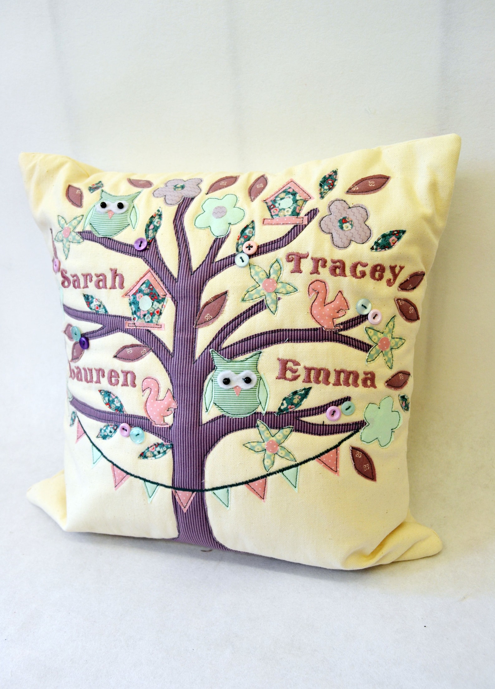 Family Tree Applique Cushion SEWING PATTERN - Etsy
