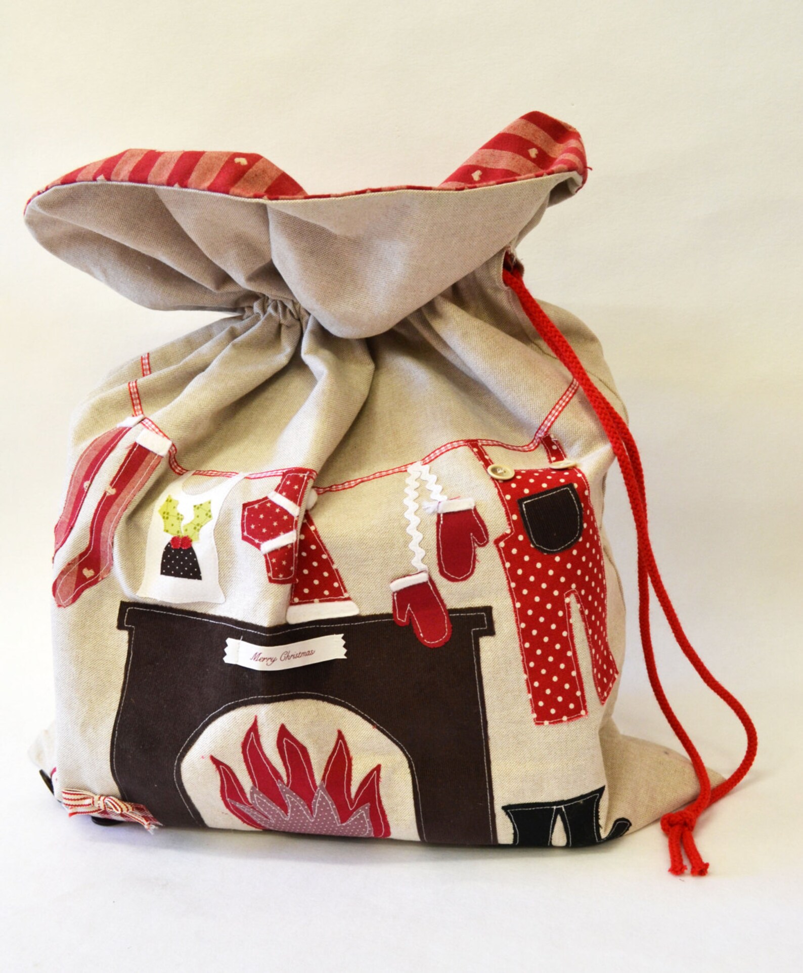 Christmas Present Sack With Applique SEWING PATTERN - Etsy