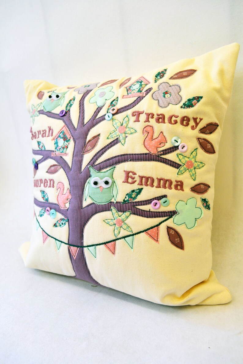 Family Tree Applique Cushion SEWING PATTERN | Etsy