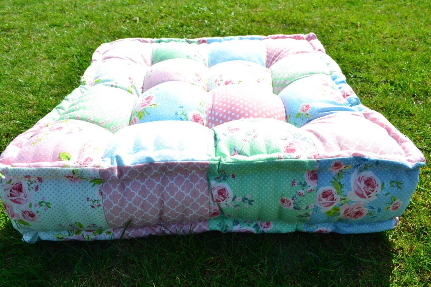 Square Patchwork Quilted Cushion SEWING PATTERN - Etsy UK