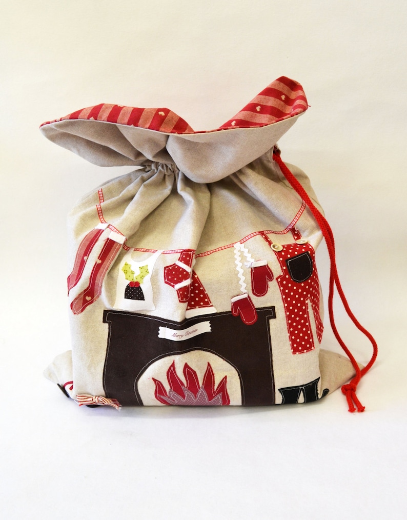 Christmas Present Sack With Applique SEWING PATTERN - Etsy