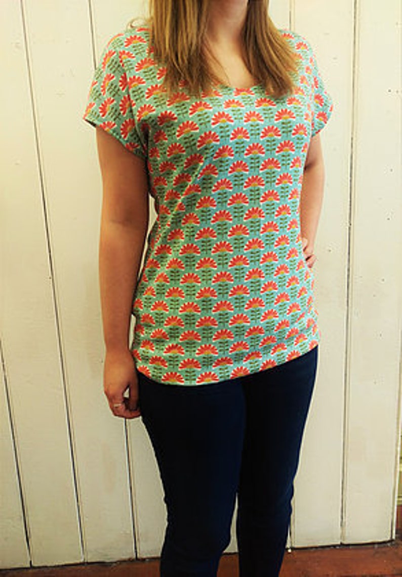 Jersey T-shirt/dress SEWING PATTERN UK Sizes 10-18 | Etsy