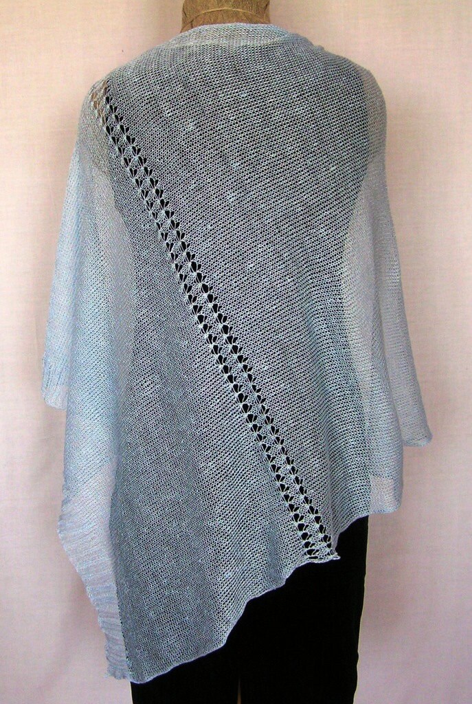 Summer Ponchos Women Light Blue Pure Linen Poncho Linen - Etsy