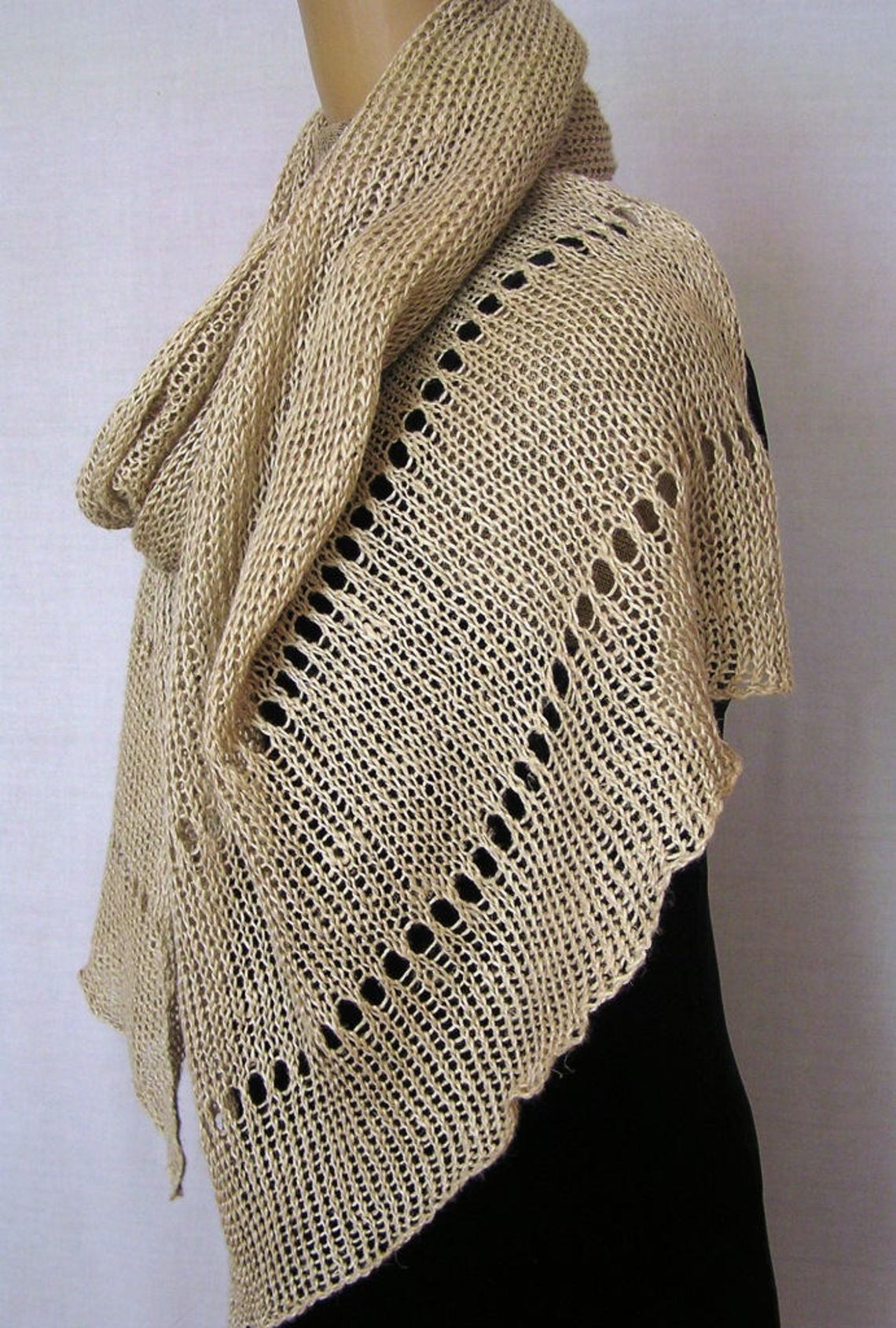 Natural Linen Shawl Wedding Shawl pure Linen Wrap Linen | Etsy