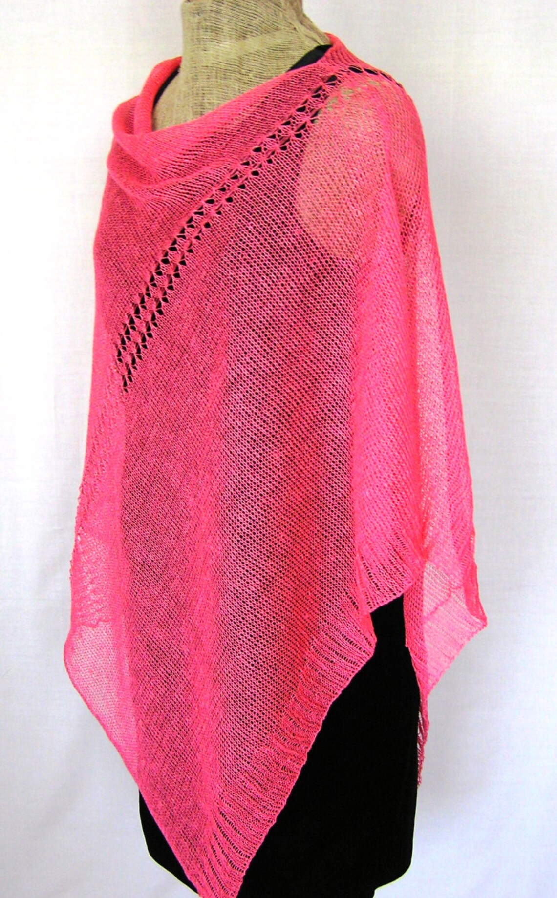 Linen Ponchos Women Pure Linen Poncho Linen Orange Poncho Eco Texture ...