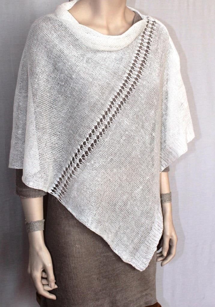 Summer Ponchos Women Pure Linen Poncho Linen Milk White - Etsy