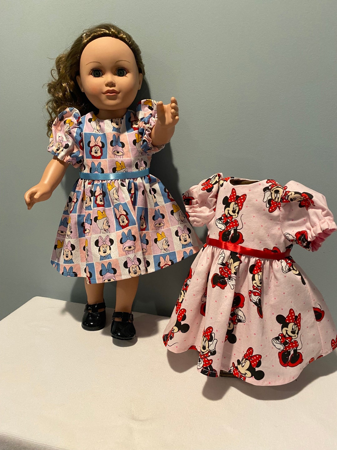 Minnie Mouse Dress Choose One Pink and Blue Blocked Minnie Mouse or ...