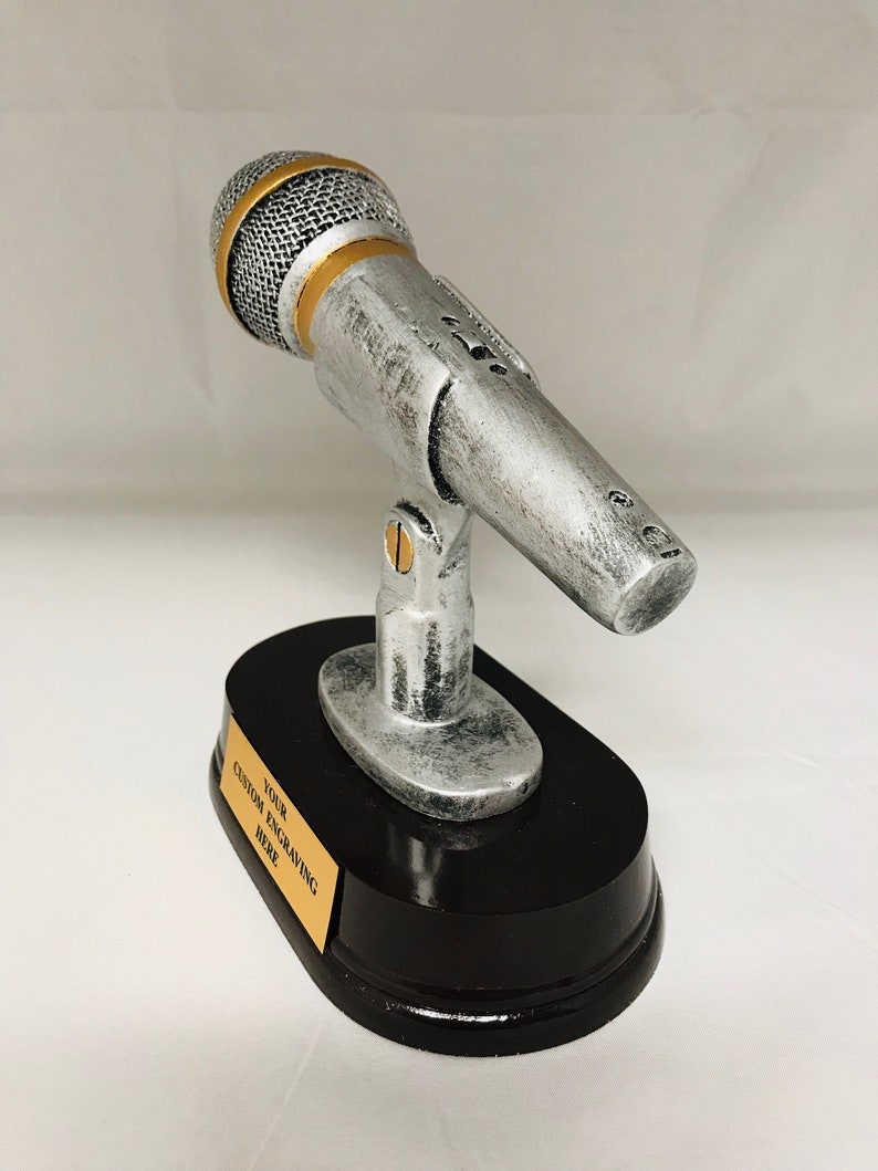 Microphone Music Trophy/award - Etsy