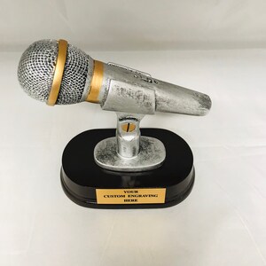 Microphone Music Trophy/award - Etsy
