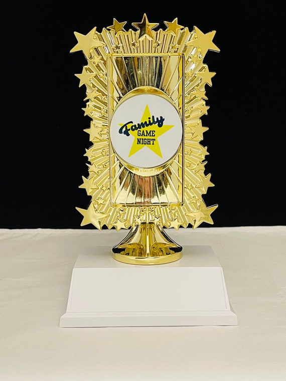 Game night trophy / family game night trophy / game trivia | Etsy