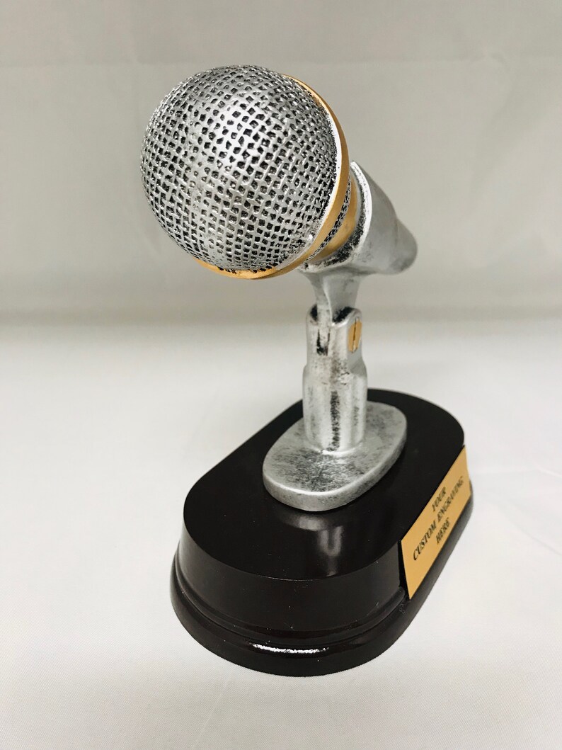 Microphone Music Trophy/award - Etsy