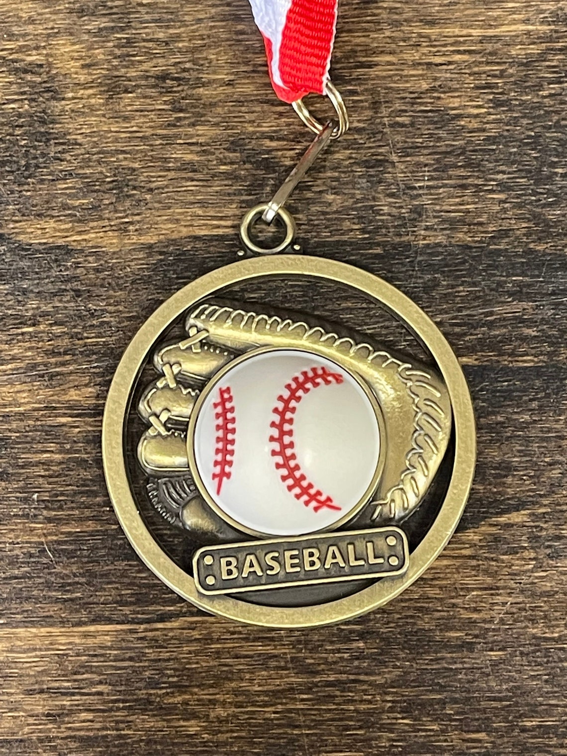 Baseball Medal / Baseball / Baseball Medal Engraved With Neck - Etsy