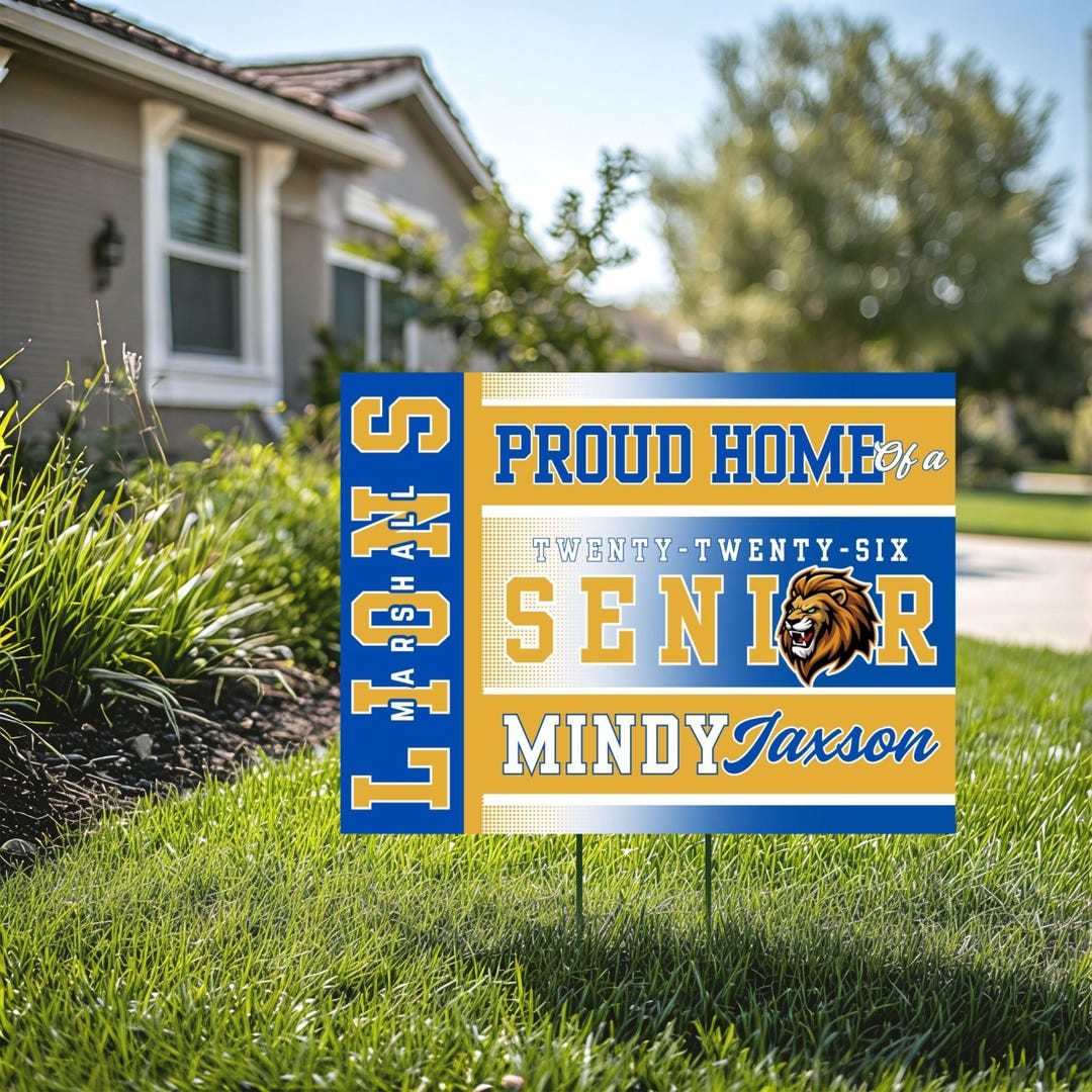 Custom Graduation Yard Sign, Senior Yard Sign 2029, College Bound Sign ...