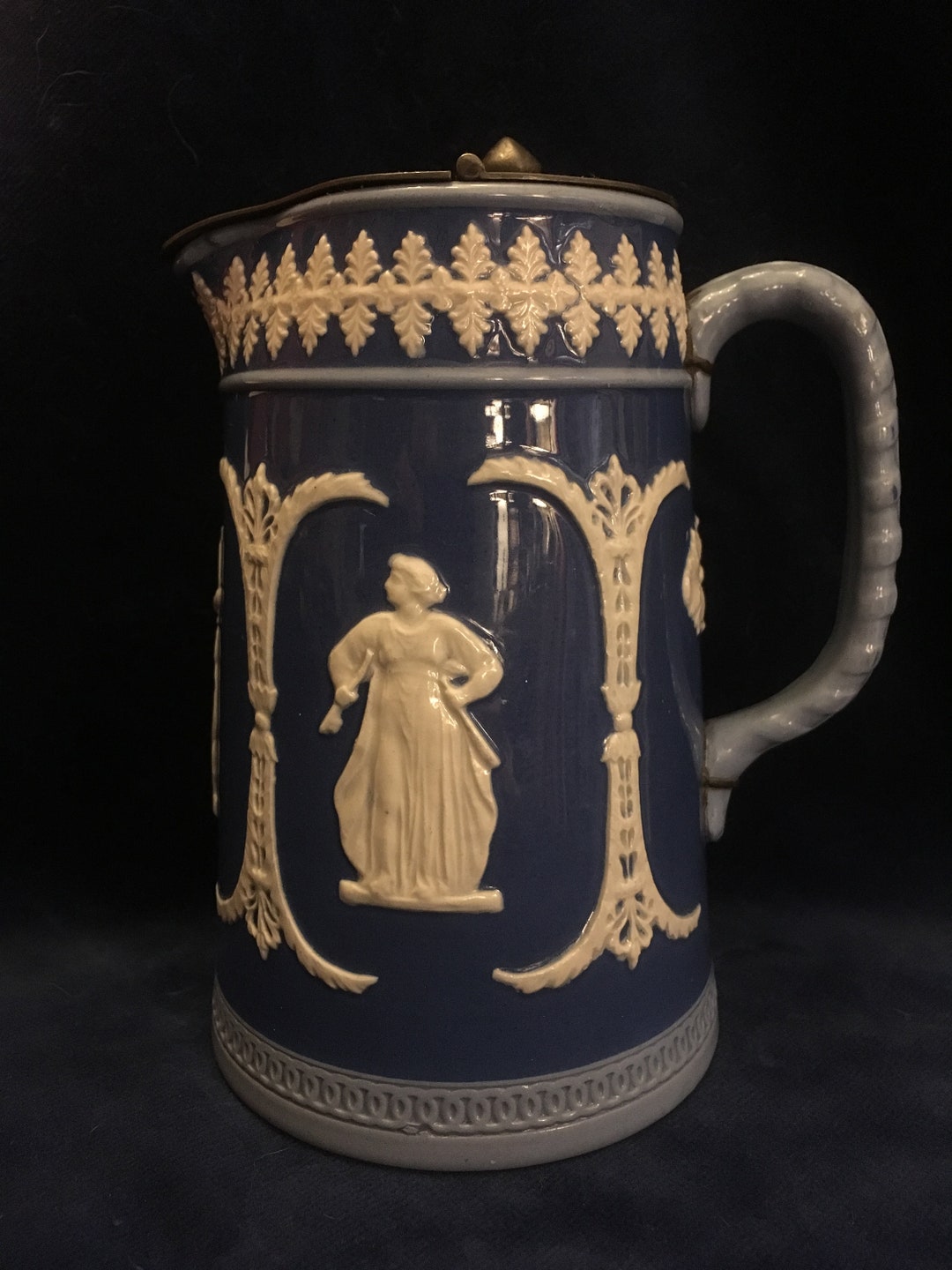 Dudson Glazed Jasper Ware Jug C1898 - Etsy