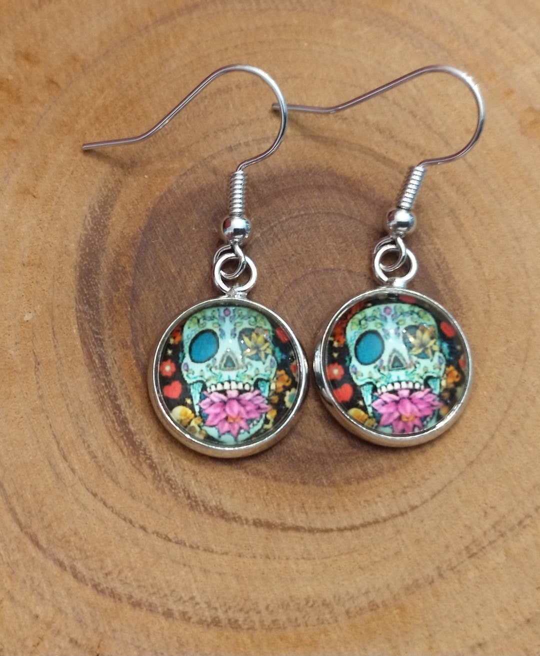 Sugar Skull Dangle Earrings for Women Sugar Skull Jewelry & - Etsy