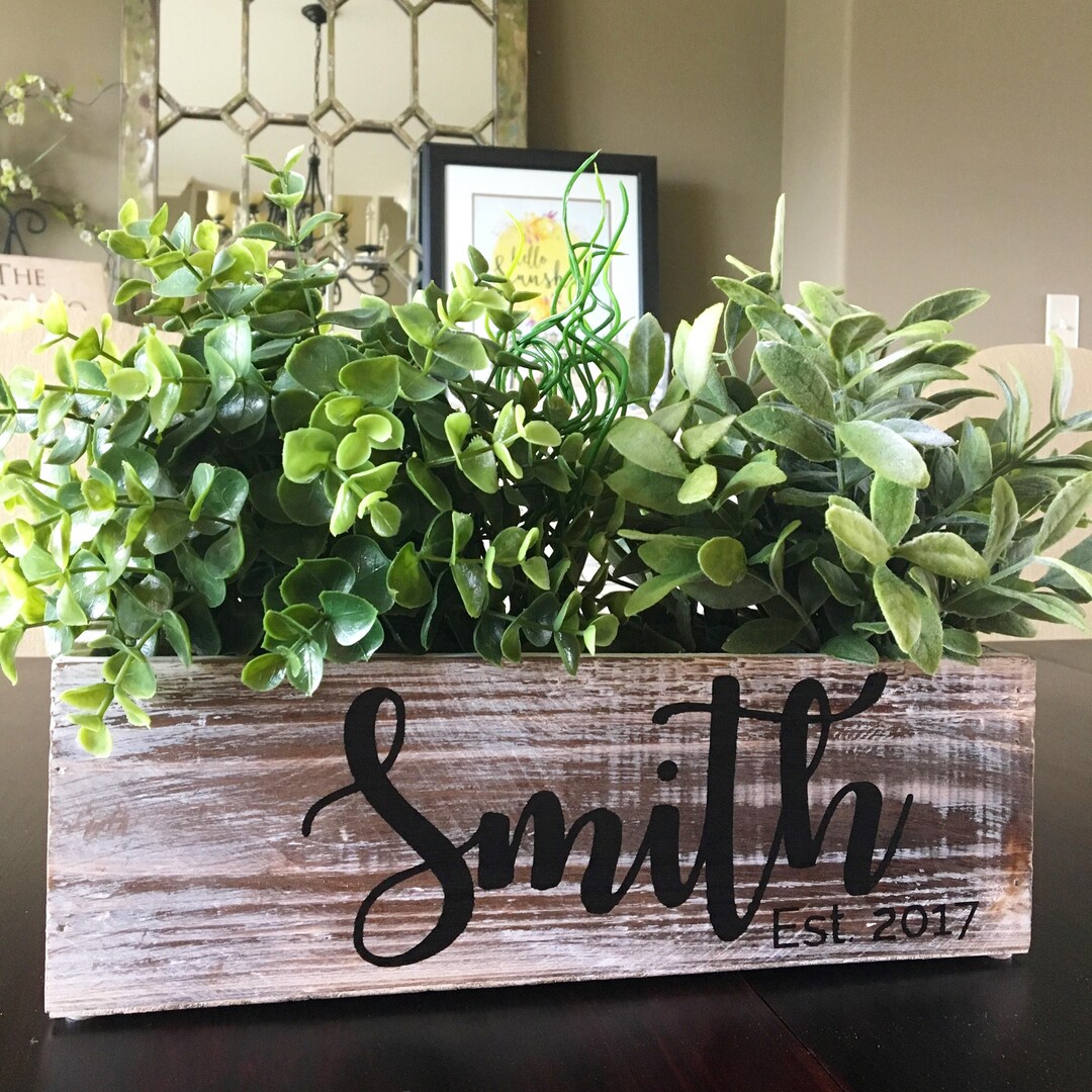 Personalized Rustic Planters or Centerpieces - Etsy