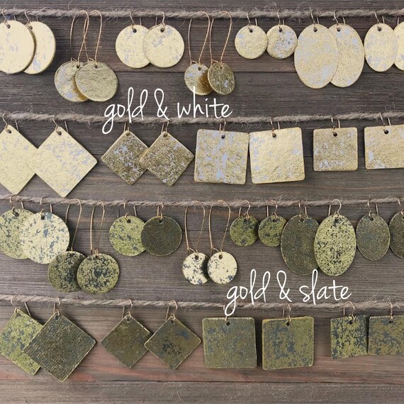 Crushed Gold Earrings | Etsy