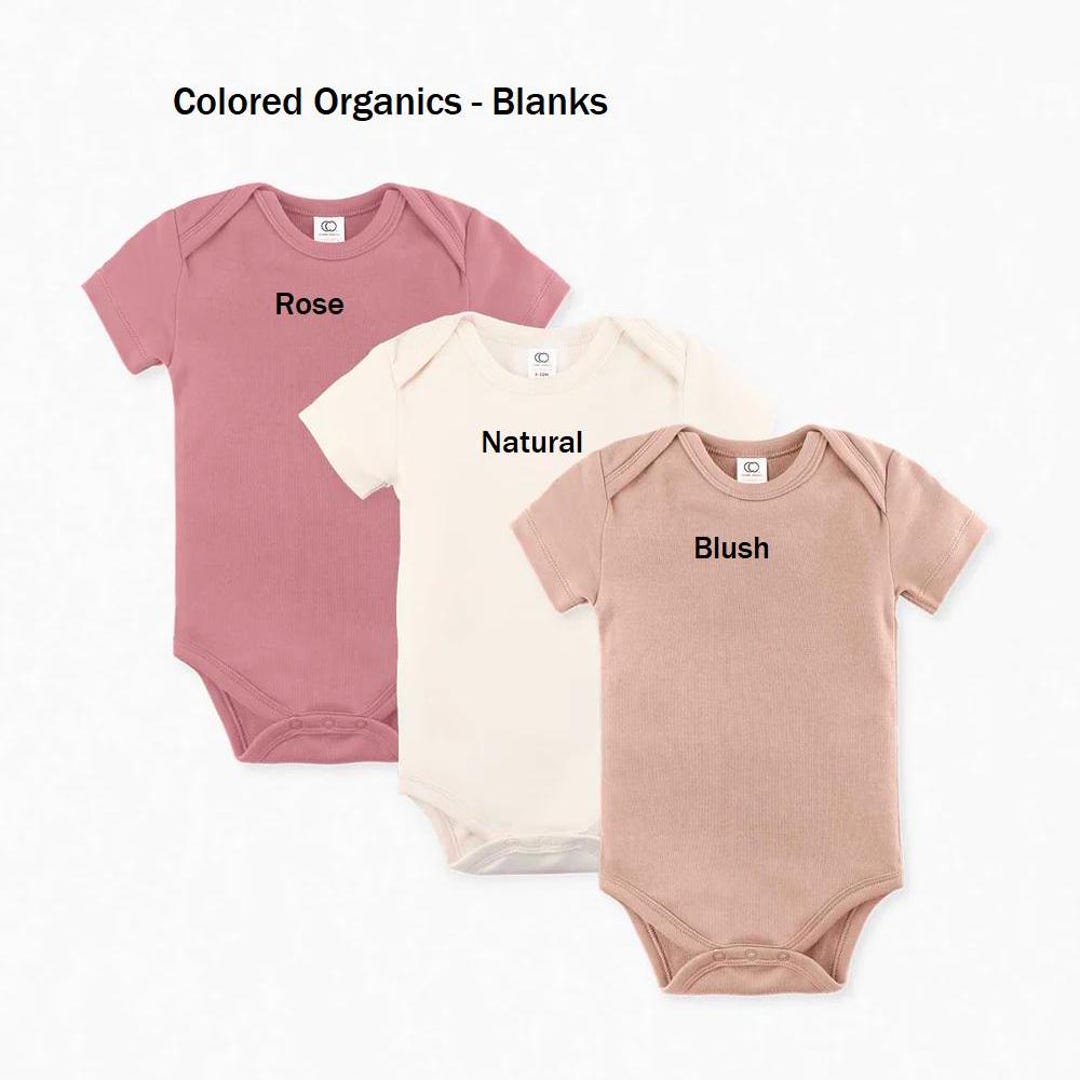 Colored Organics Baby Bodysuit Blanks, Onesie Blanks, Iron-on Ready ...