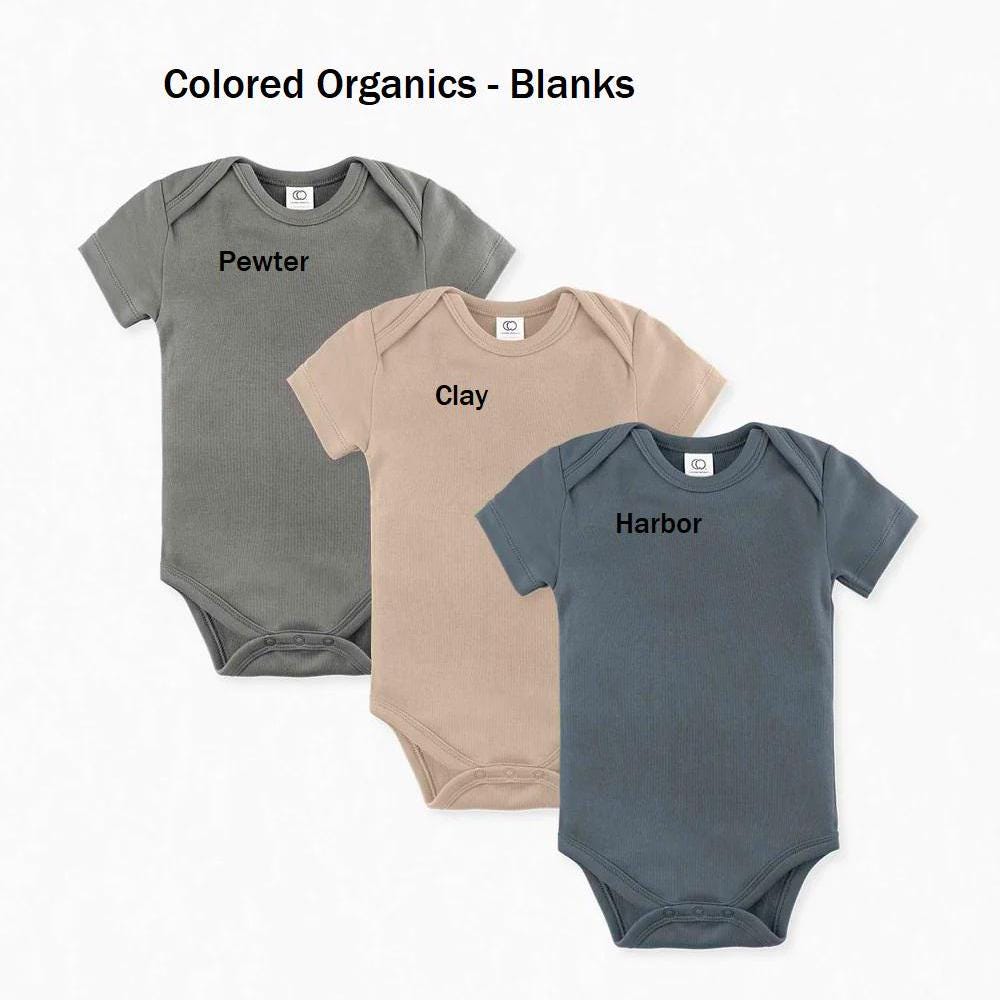 Colored Organics Baby Bodysuit Blanks, Onesie Blanks, Iron-on Ready ...