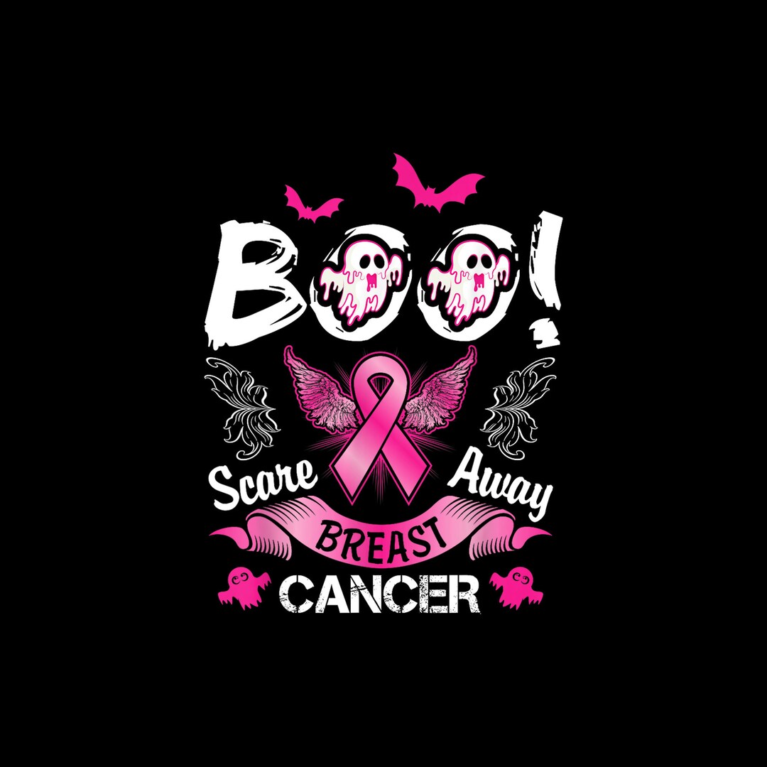 Scare Away Breast Cancer Funny Halloween Digital PNG - Etsy