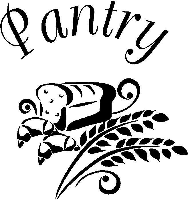 Pantry With Wheat and Bread Graphics- Kitchen Door Decal - Etsy