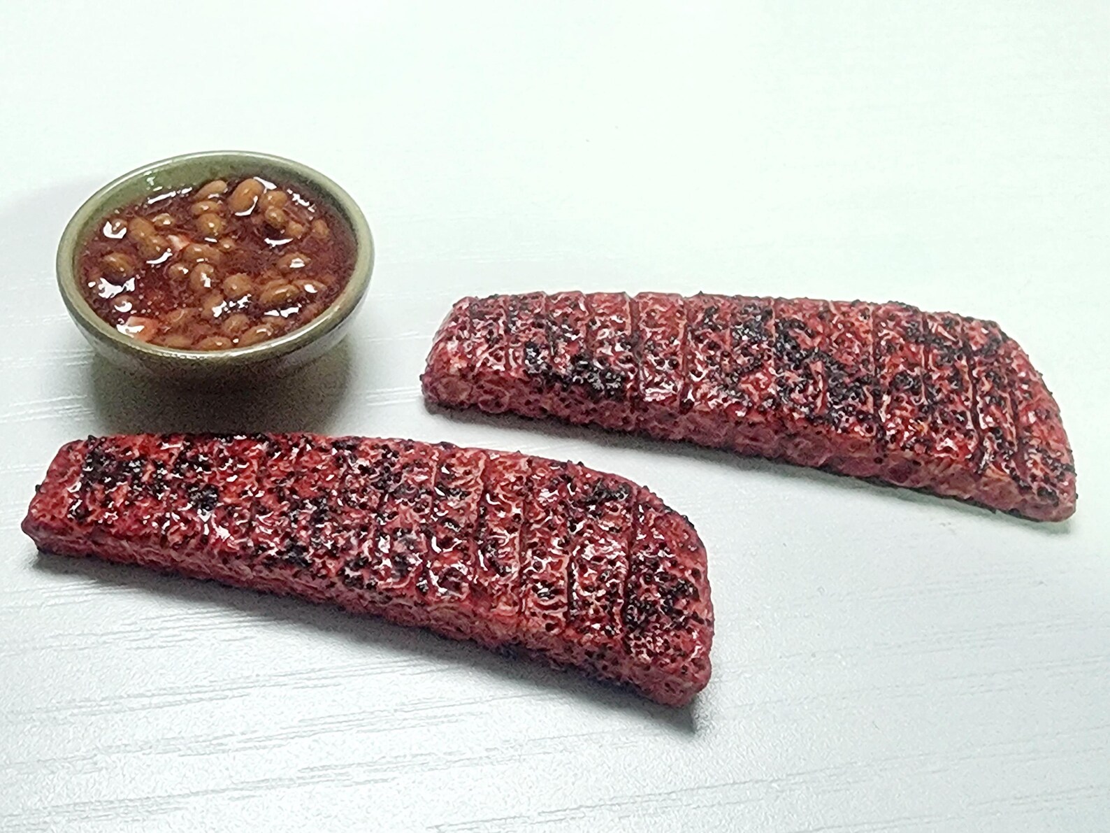 Dollhouse 1/6 Miniature BBQ Rib Dinner Set - Etsy