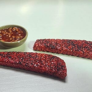Dollhouse 1/6 Miniature BBQ Rib Dinner Set - Etsy