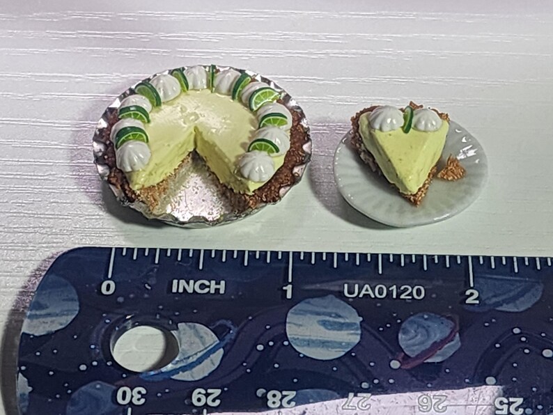 Miniature Dollhouse 1:12 Scale Key Lime Pie Dessert - Etsy
