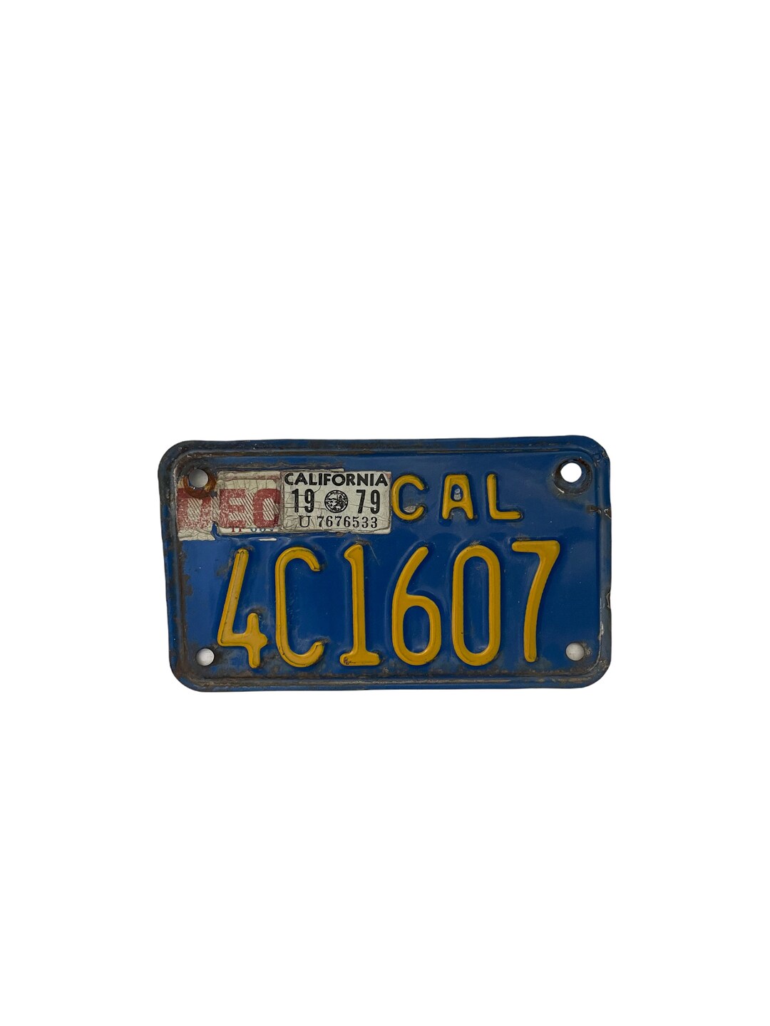Vintage Blue California Motorcycle Plate - Etsy