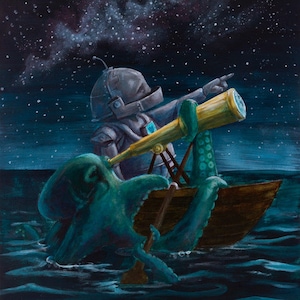 Stargazer-bot Robot Print of Painting - Etsy