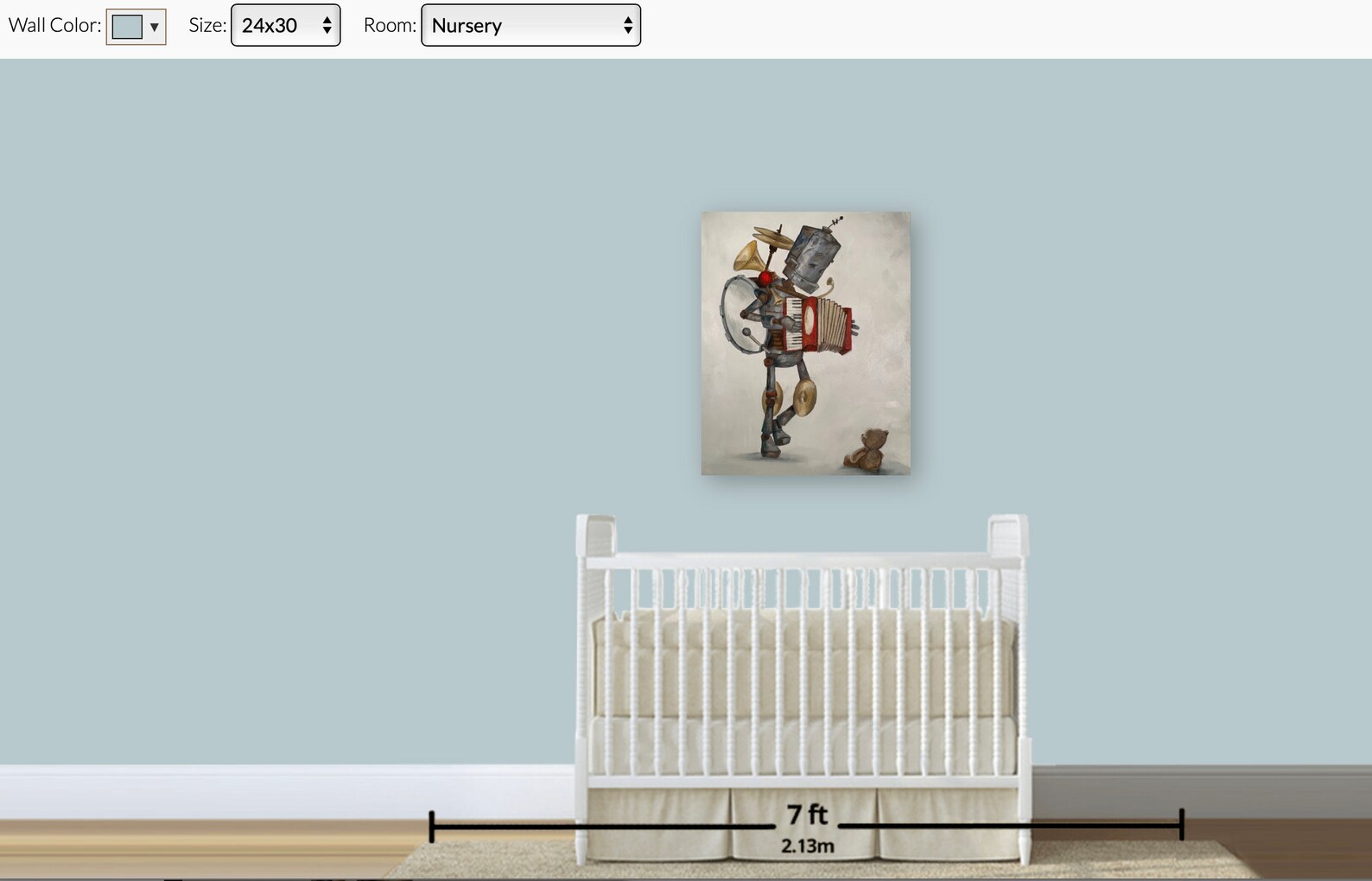 ONE BOT BAND Robot Painting of Print - Etsy