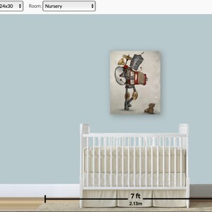 ONE BOT BAND Robot Painting of Print - Etsy