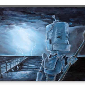 STORM BOT Robot Print of Painting - Etsy