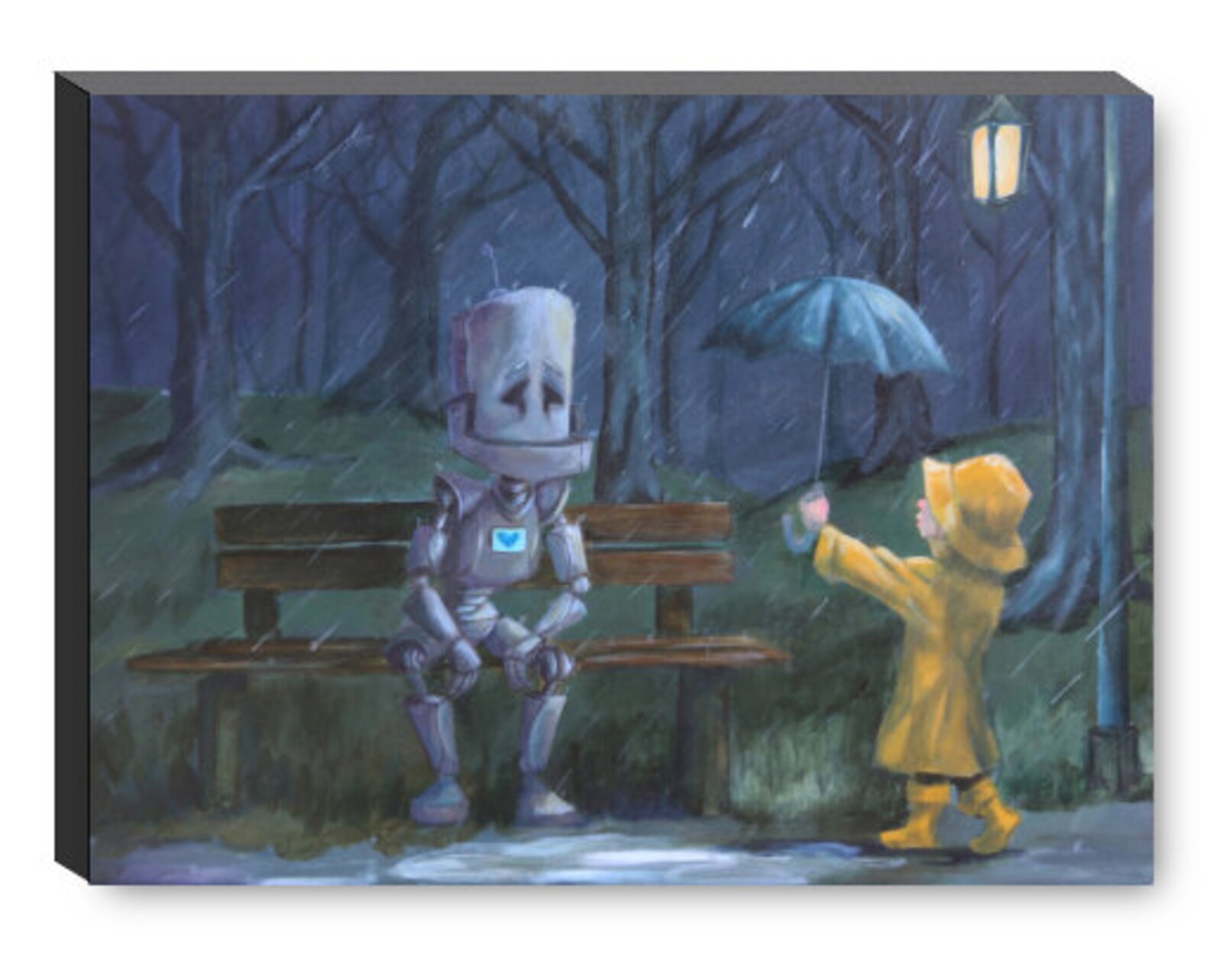 FRIEND BOT Robot Painting Print - Etsy