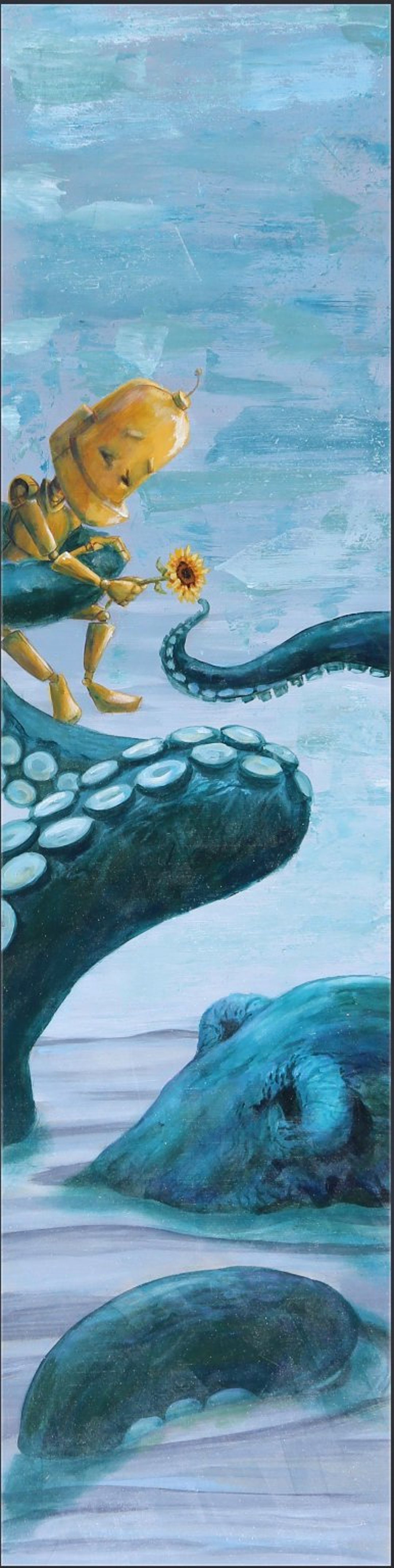 OCTO SUNFLOWER BOT Robot Painting Prints - Etsy
