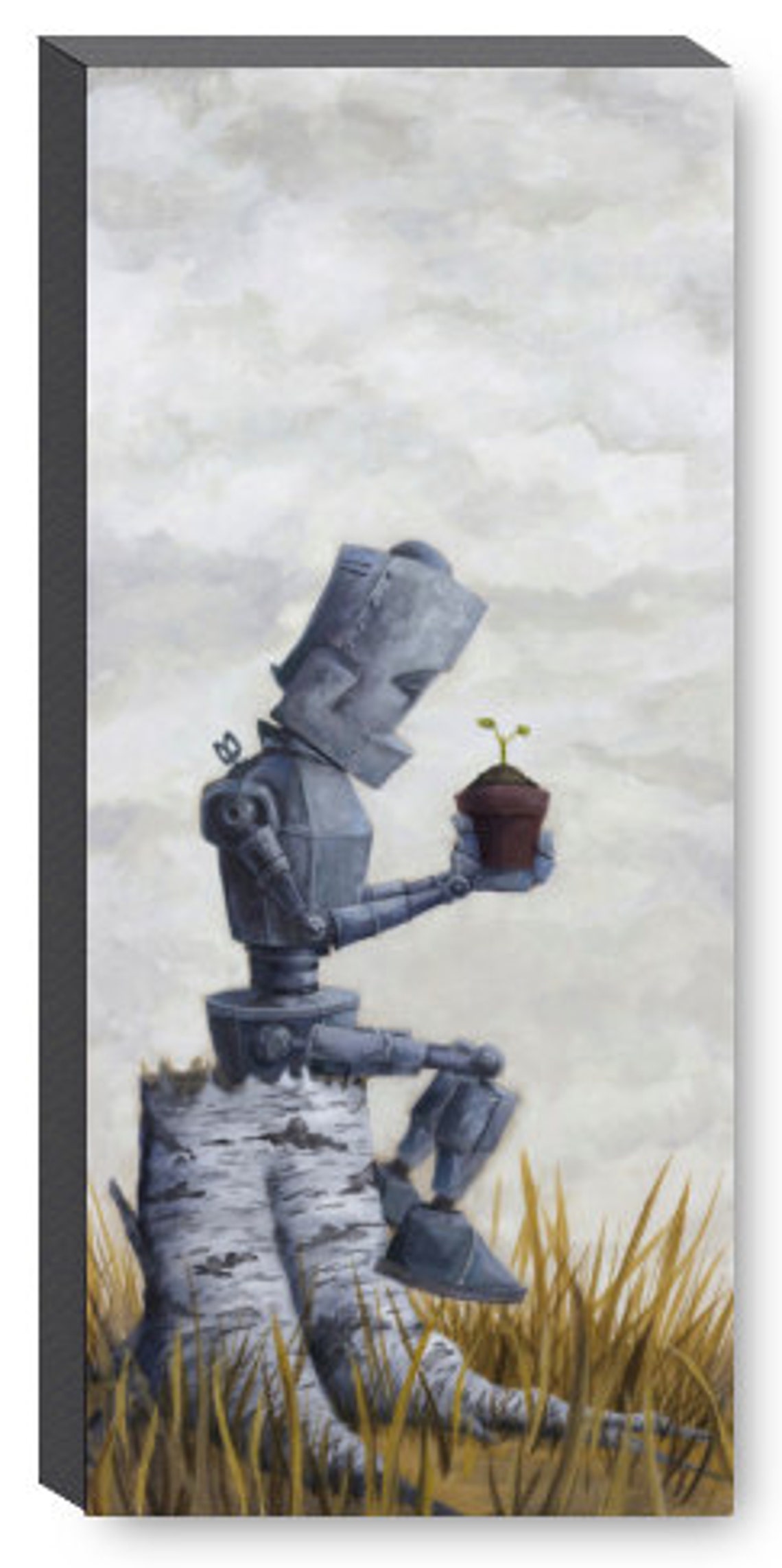 Sprout-bot Robot Painting Print - Etsy Australia