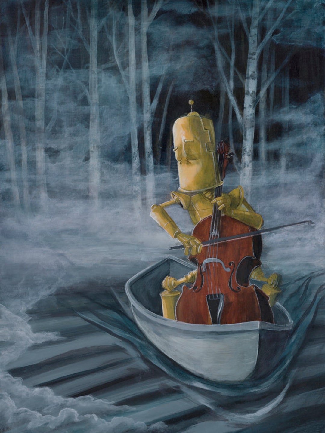 CELLO BOT Robot Painting Print - Etsy