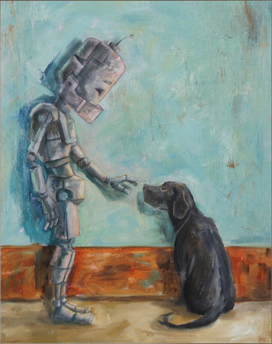 Lab Bot Robot Painting Print - Etsy