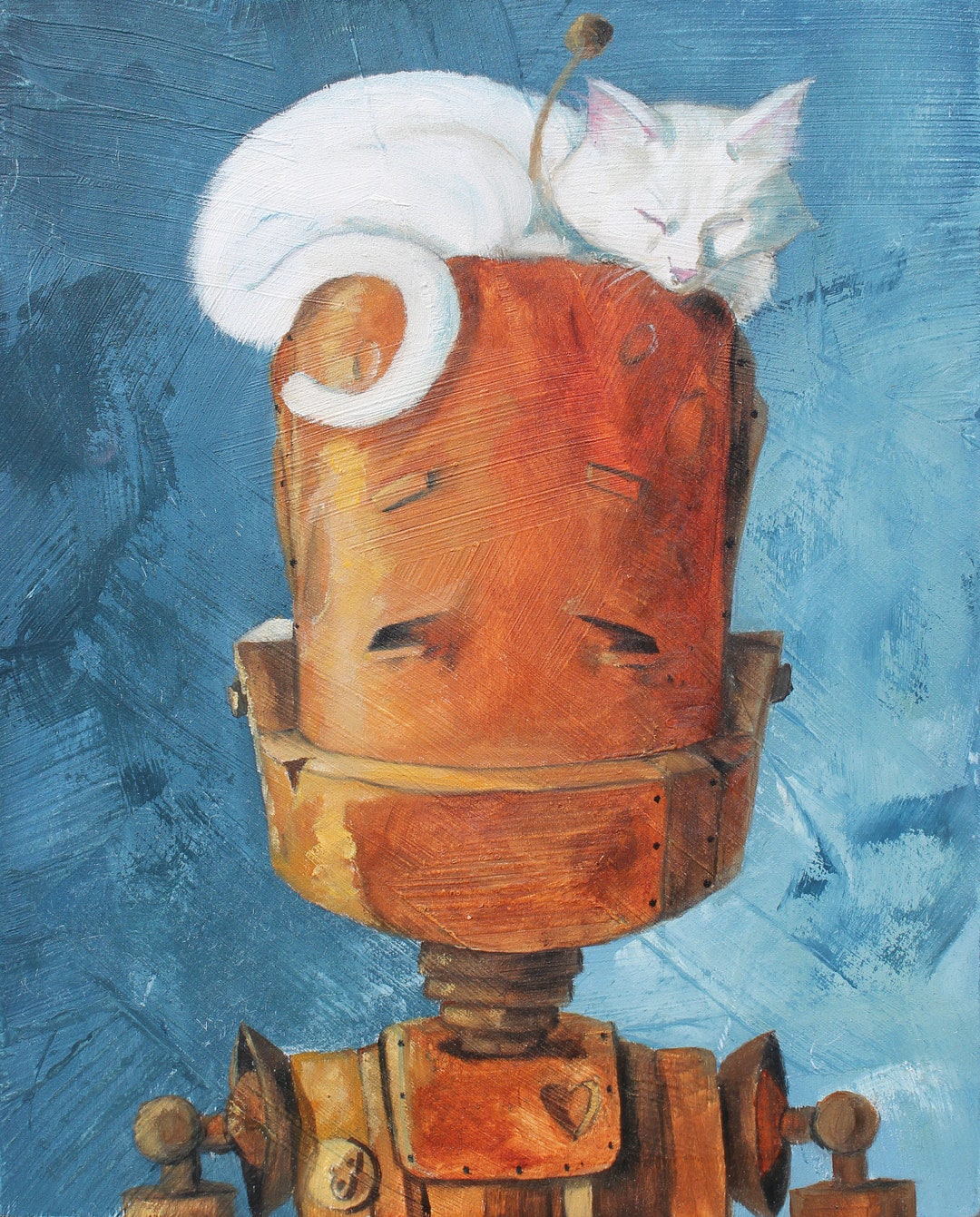 Cat Bot Robot Painting - Etsy