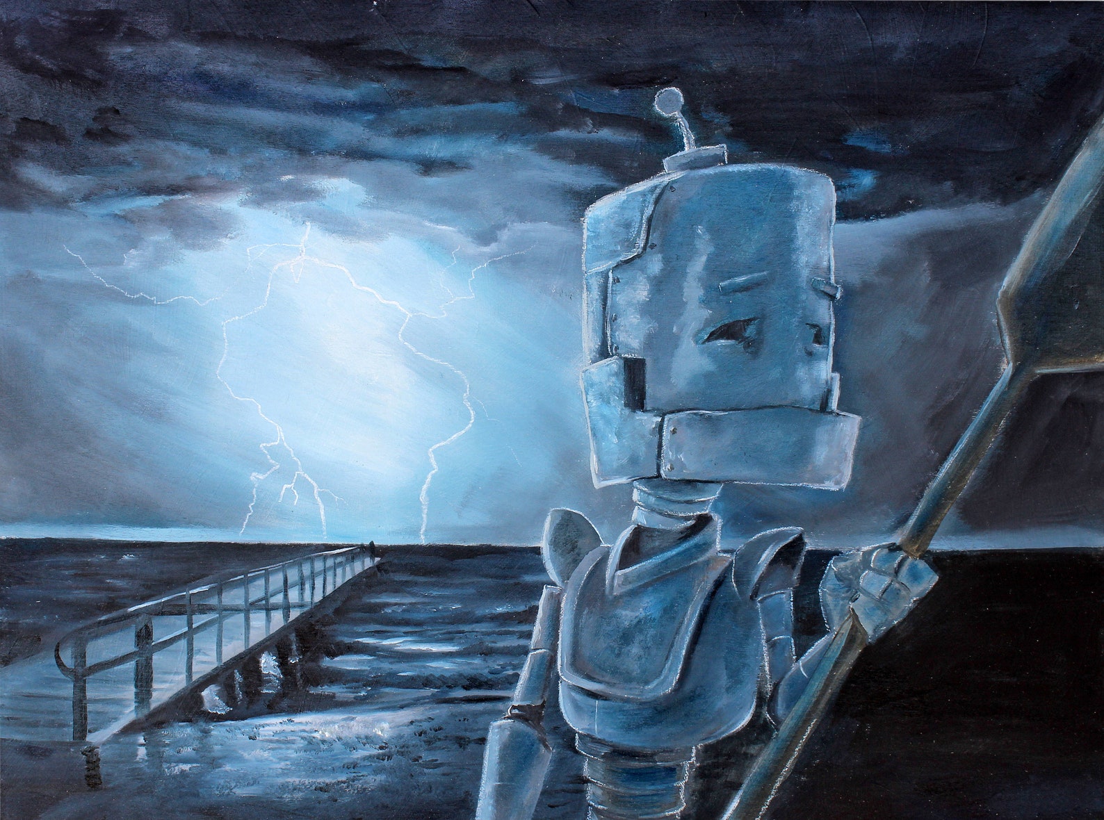 STORM BOT Robot Print of Painting - Etsy
