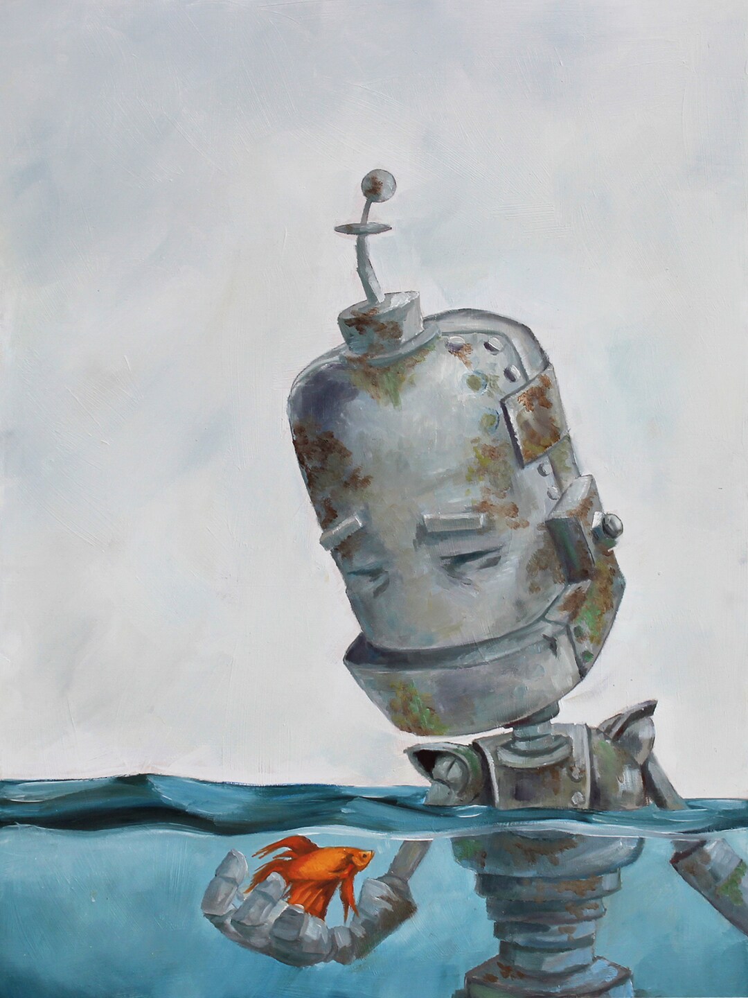 BETA BOT Robot Painting Print - Etsy