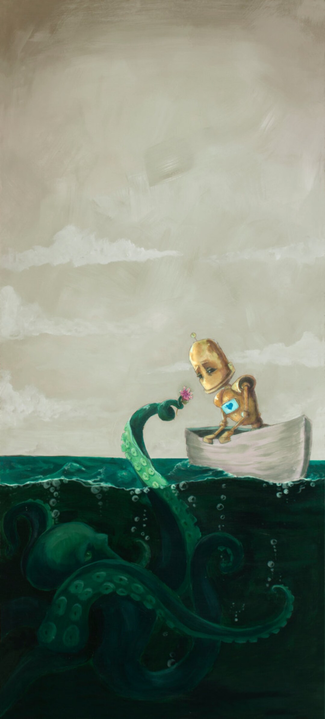 Octo-bot Robot Painting - Etsy