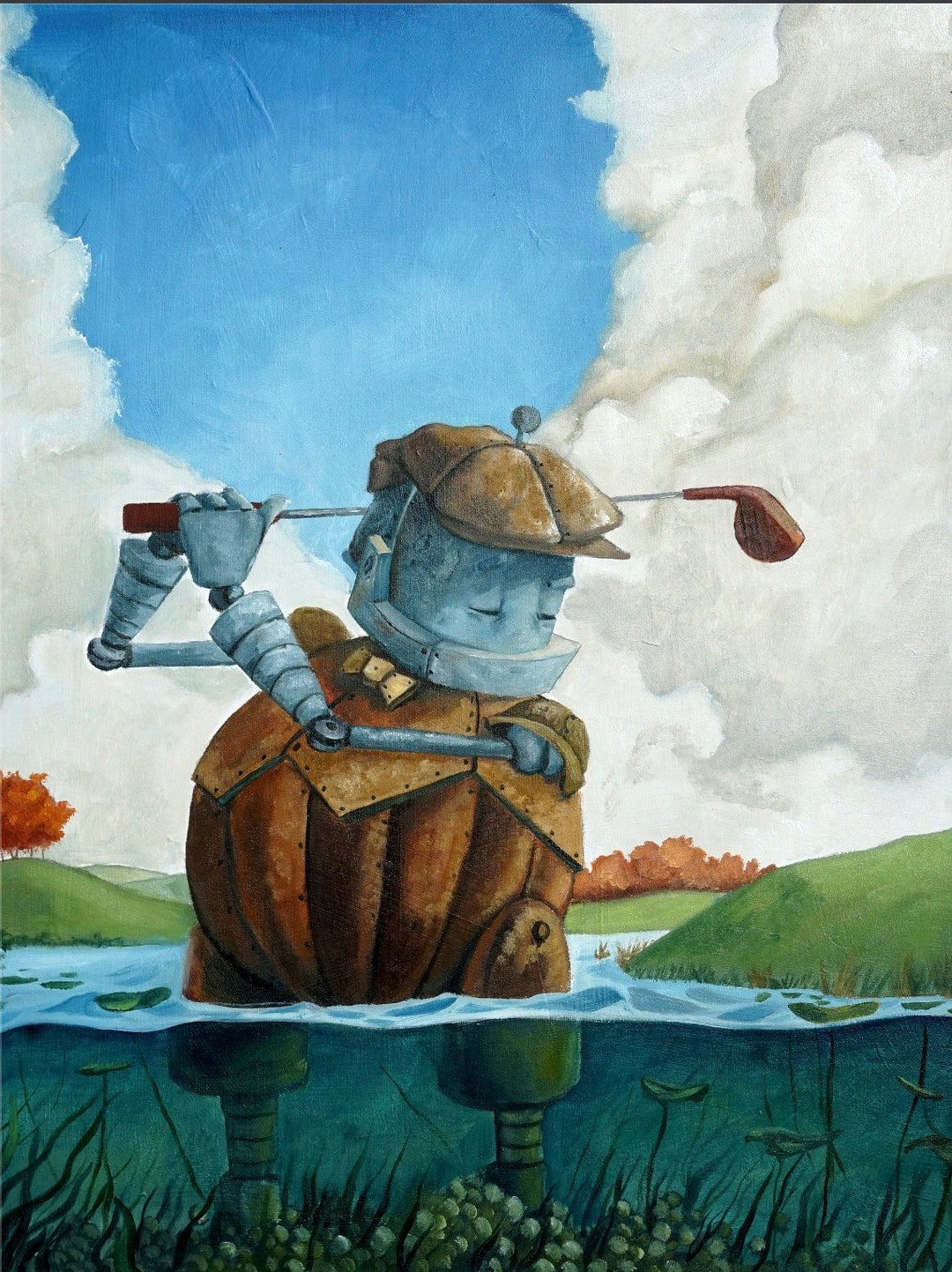 GOLF BOT Robot Painting - Etsy