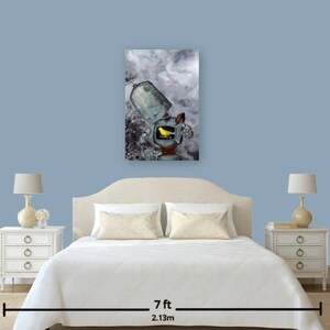 CANARY BOT Robot Painting Print - Etsy