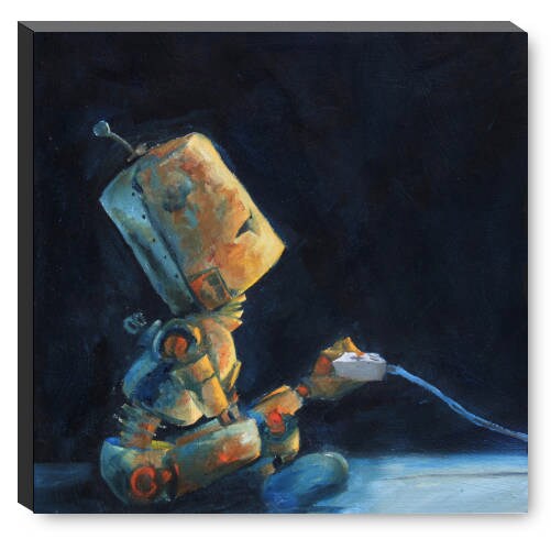 Gamer Bot Robot Painting Print - Etsy