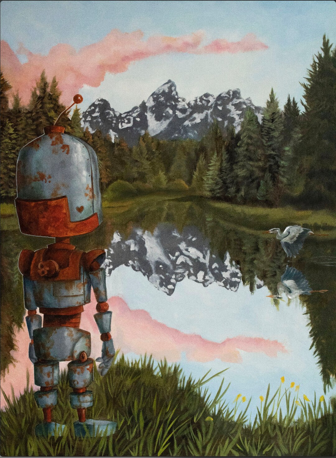 NATURE BOT Robot Print of Painting - Etsy